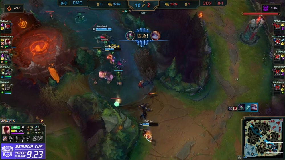 Xiye加入DMO德杯首秀，两波四杀惊艳全场，不愧是第一代LSPL皇帝