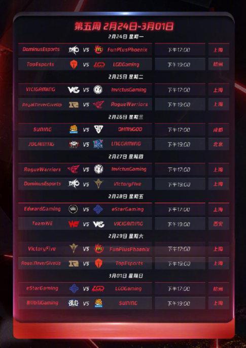 2020年LPL春季赛公布：一周七天全在打比赛，不愧是第一赛区