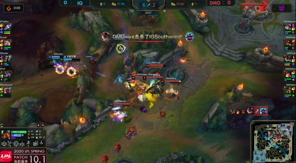 IG首局上中野零阵亡碾压DMO GALA上演“诡术女枪”！