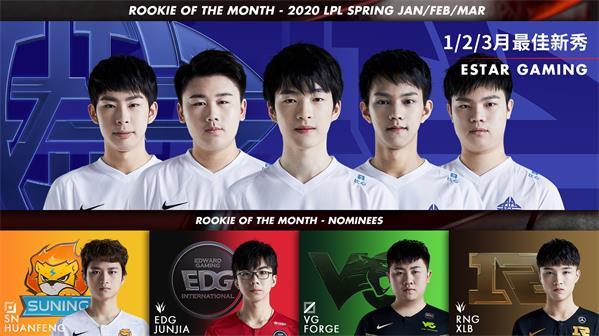 ES全员入选LPL前三月最佳新秀！TS和inb哥入选最佳阵容