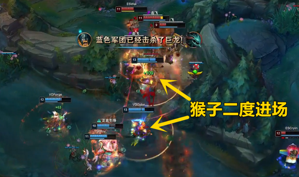 新版猴子首登LPL，ES打团被转晕，“装甲猴”配Poke双C火了