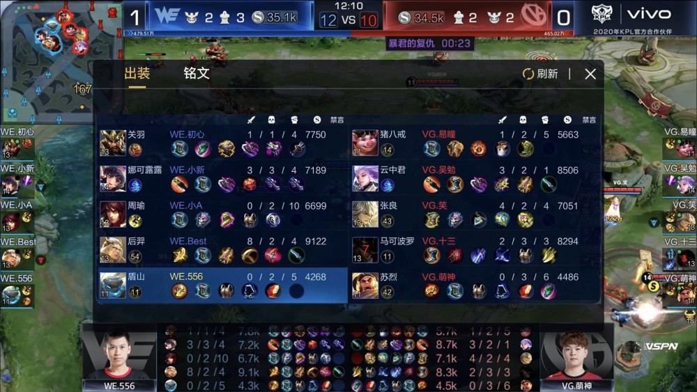 零封VG！WE已然成为KPL联盟新黑马，网友却直言这两支战队打法像钻石