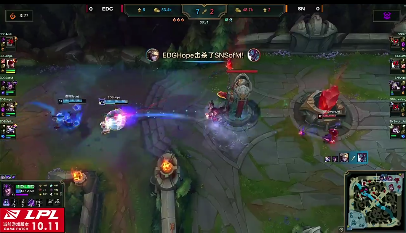 国电状态突然好起来了！EDG完美阵容击溃对手，618来袭，SN太送了