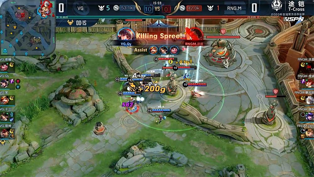 RNG.M落后一万经济翻盘VG！真如网友所说“有十三没意外”？