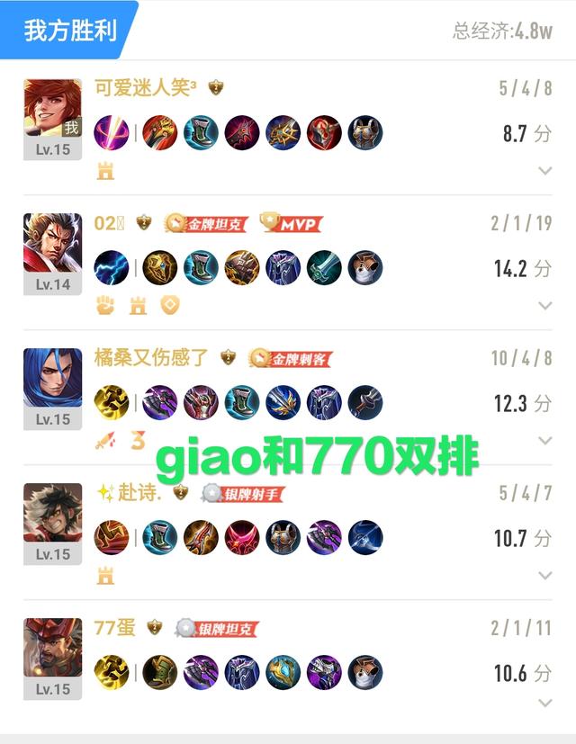 QG.giao和770双排，训练赛被妖刀换下，临阵换将，QG要坚定野核