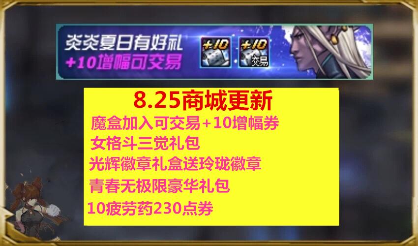 DNF：8.25商城更新，四大礼包性价比分析，钱包又要空了？
