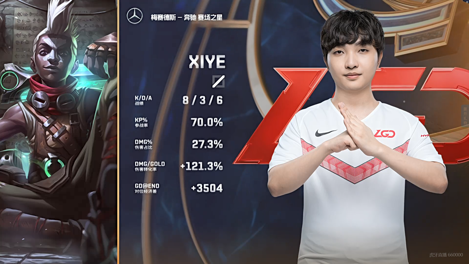 最后门票之争，Rookie天女散花一推五，Xiye三杀助LGD拿下首局