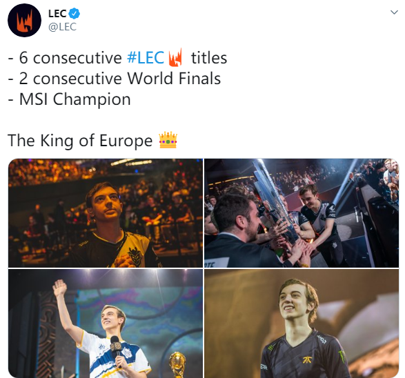 LEC官方评价Caps：欧洲之王