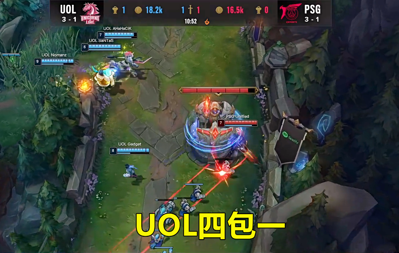 S10首支队伍突围成功，PSG翻盘UOL晋级，LGD莉莉娅成反面教材