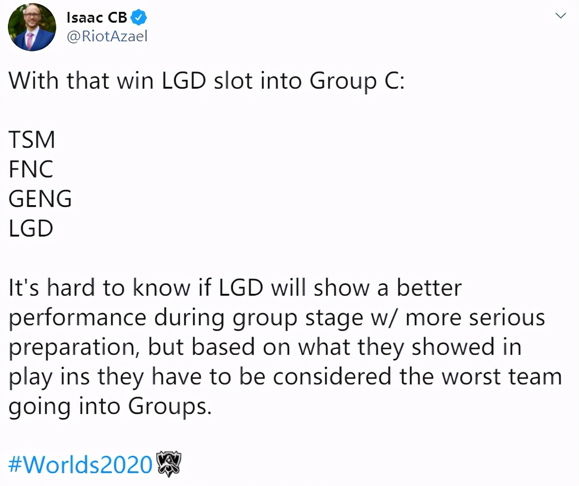 LGD战队成功晋级C组，遭受LCS解说嘲讽，实为组内最菜队伍