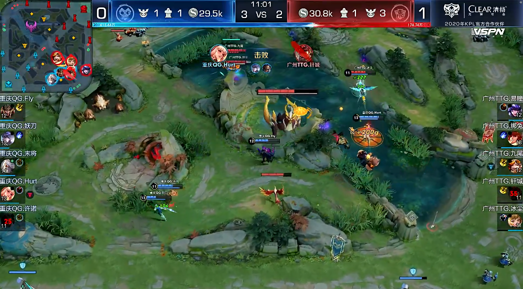 Fly蒙恬1抗4，QG击败TTG！居居：第一次见到比坦克还能抗！