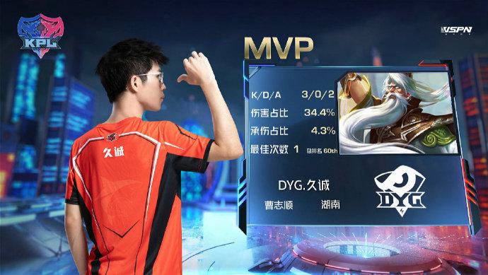 久诚干将莫邪终见天日，三局MVP带领DYG秋季赛获得八连胜！