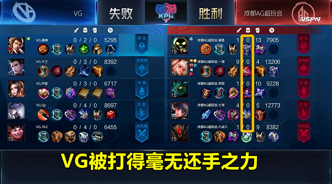 AG零封VG，强势挤下DYG第一宝座，一诺四杀天神下凡？