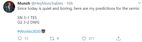 LPL英文流解说预测半决赛：看好SN，G2五局鏖战击败DWG