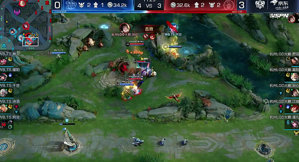 LGD零封TS，成为季后赛第三支4-0对手的战队！月光“美梦”成毒奶