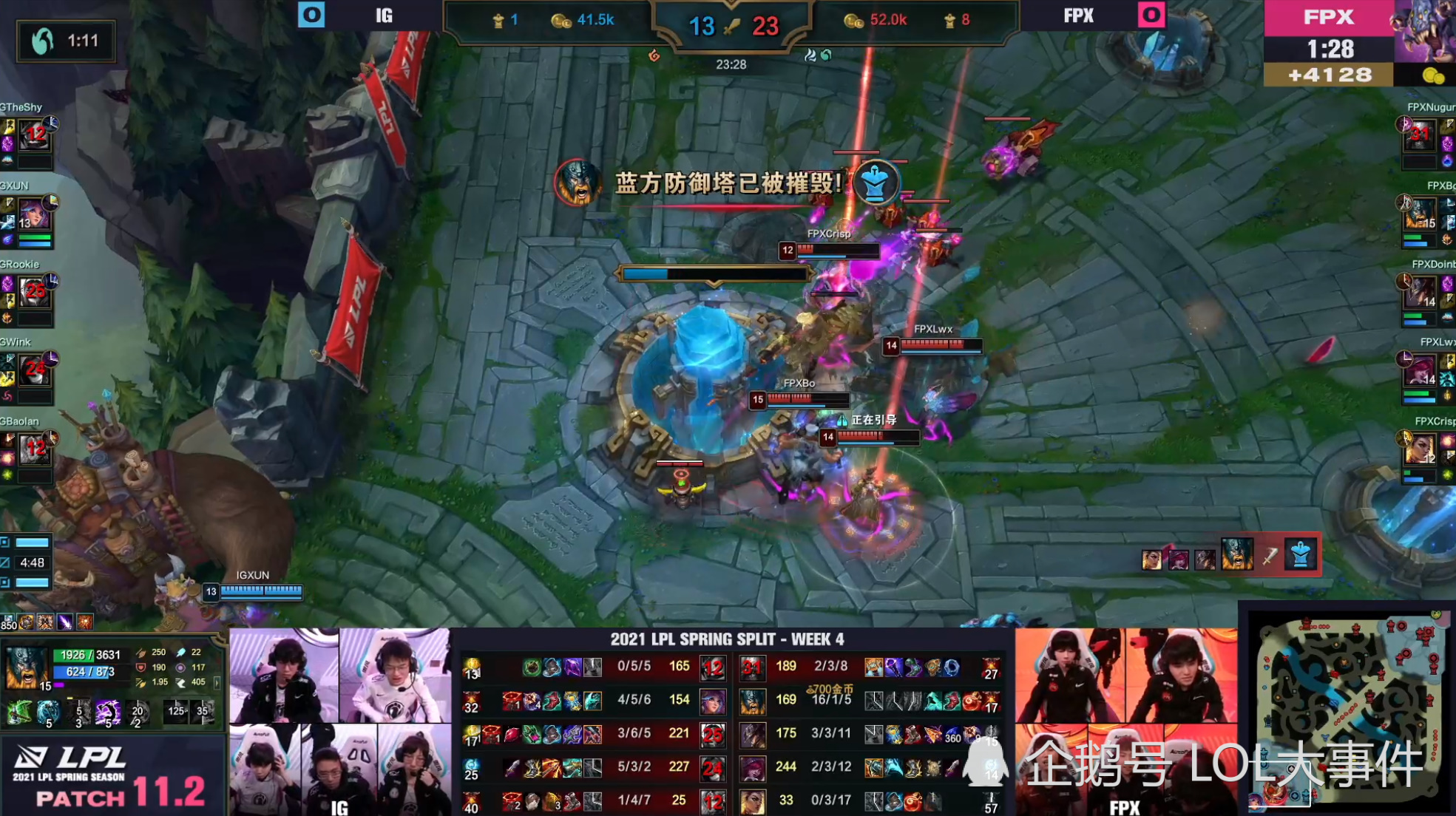 LPL冠军周末，FPX：iG，在你熟悉的打架领域，我将碾压成粉末！