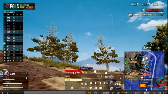 绝地求生PGI.S：4AM首局吃鸡拿下二十五分，周冠军已经是囊中之物