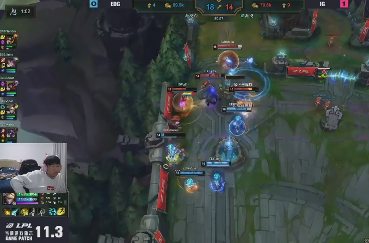 EDG首场败仗！IG强势击败EDG，宁王狂吹Puff：太猛了，好强