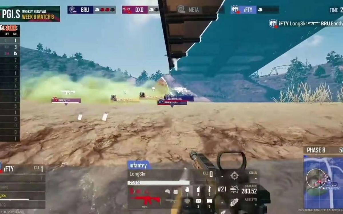 绝地求生PGI.S邀请赛接近尾声，iFTY表现出色，LongSkr独狼吃鸡