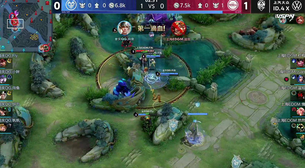 Fly用命开团，小胖C爆全场，公孙离未能如Gemini愿，QG击败EDG！