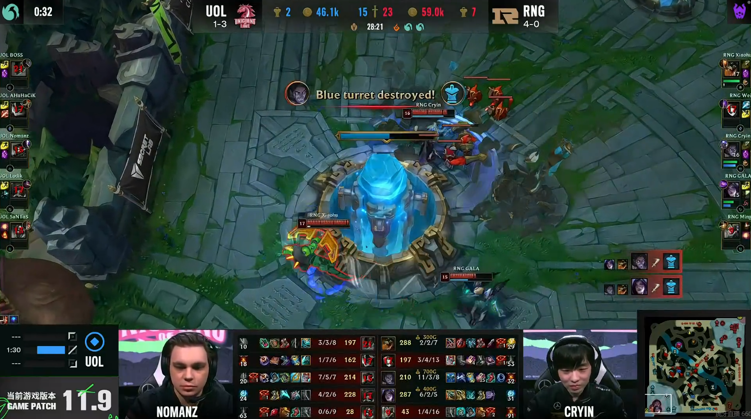 LOL：RNG锁定出线名额Cryin：我们可能会尝试一些新东西！