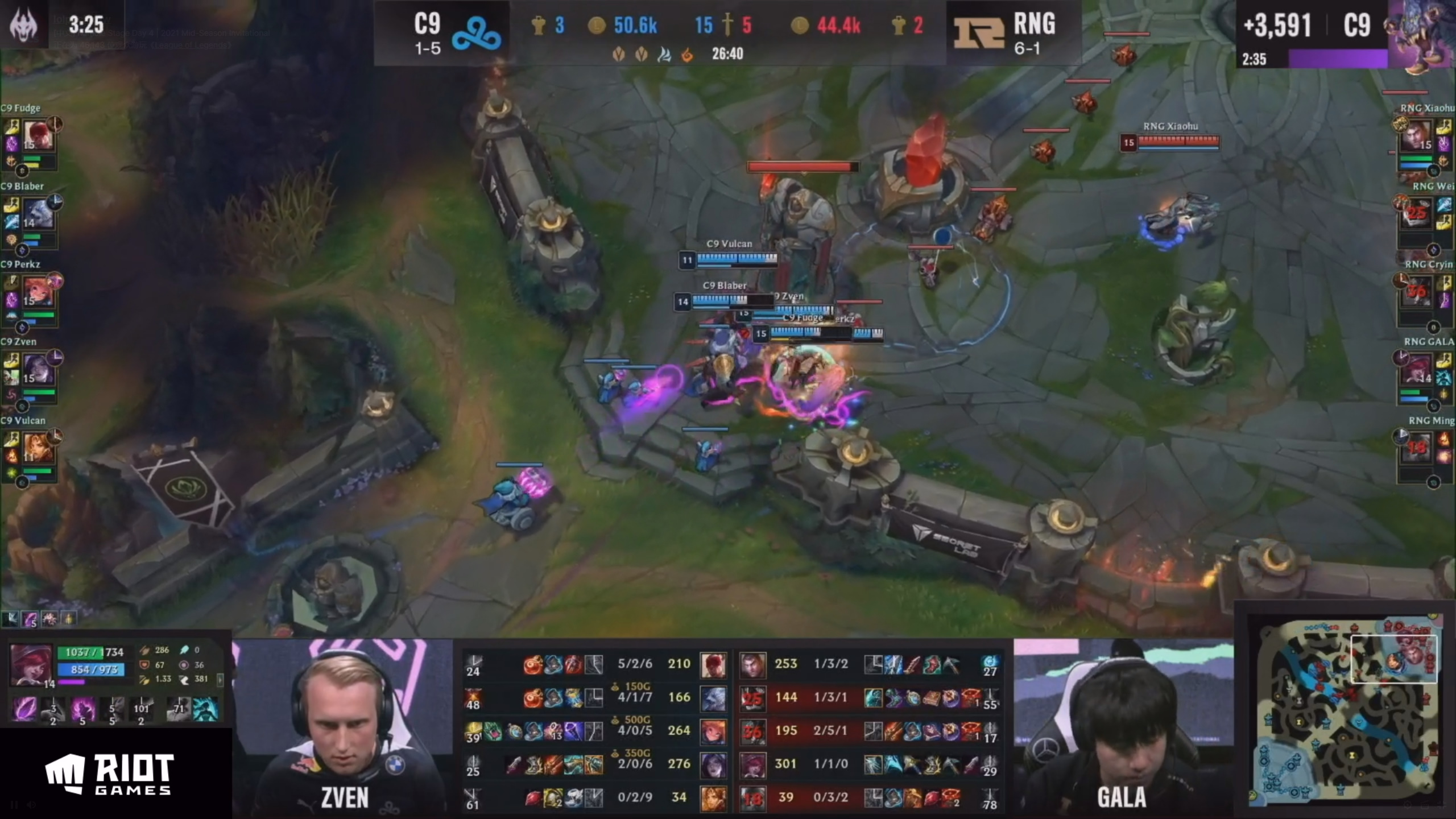 我命由我不由天！C9背靠悬崖力战强敌RNG，中野节奏爆炸成功拿下比赛！