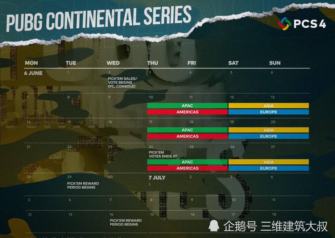 绝地求生—PCS4洲际赛即将开赛，新赛制高奖金下将又是一场盛宴