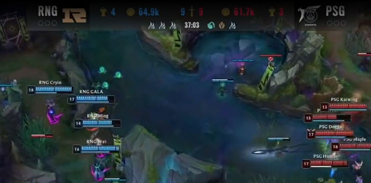 PSG陷入RNG运营节奏，RNG轻取首场胜利