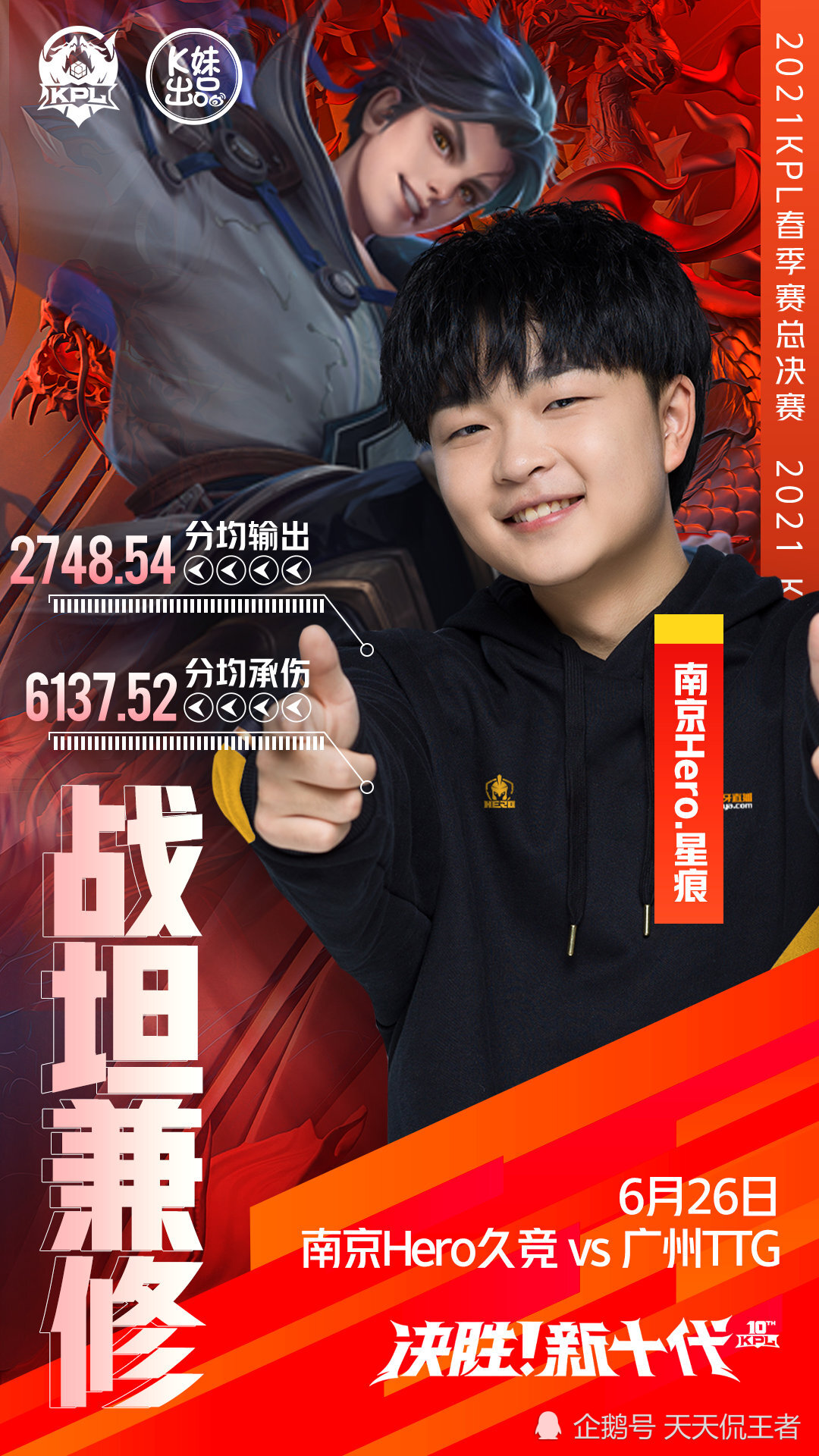 首发公布！2021KPL新十代，Hero和TTG鹿死谁手？今日揭晓！