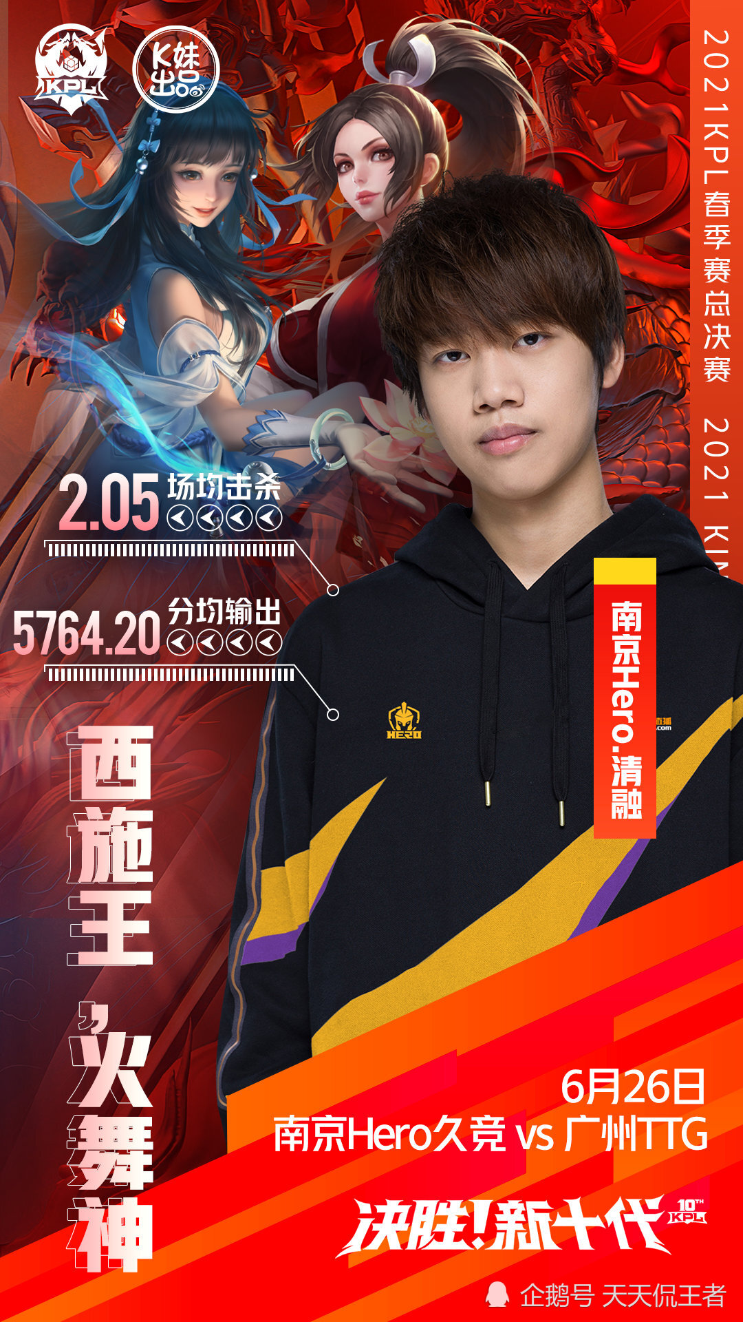 首发公布！2021KPL新十代，Hero和TTG鹿死谁手？今日揭晓！