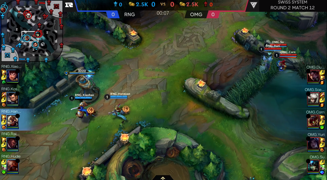 LOL手游超燃赛：OMG三屏障阵容，天神下凡，秒杀RNG