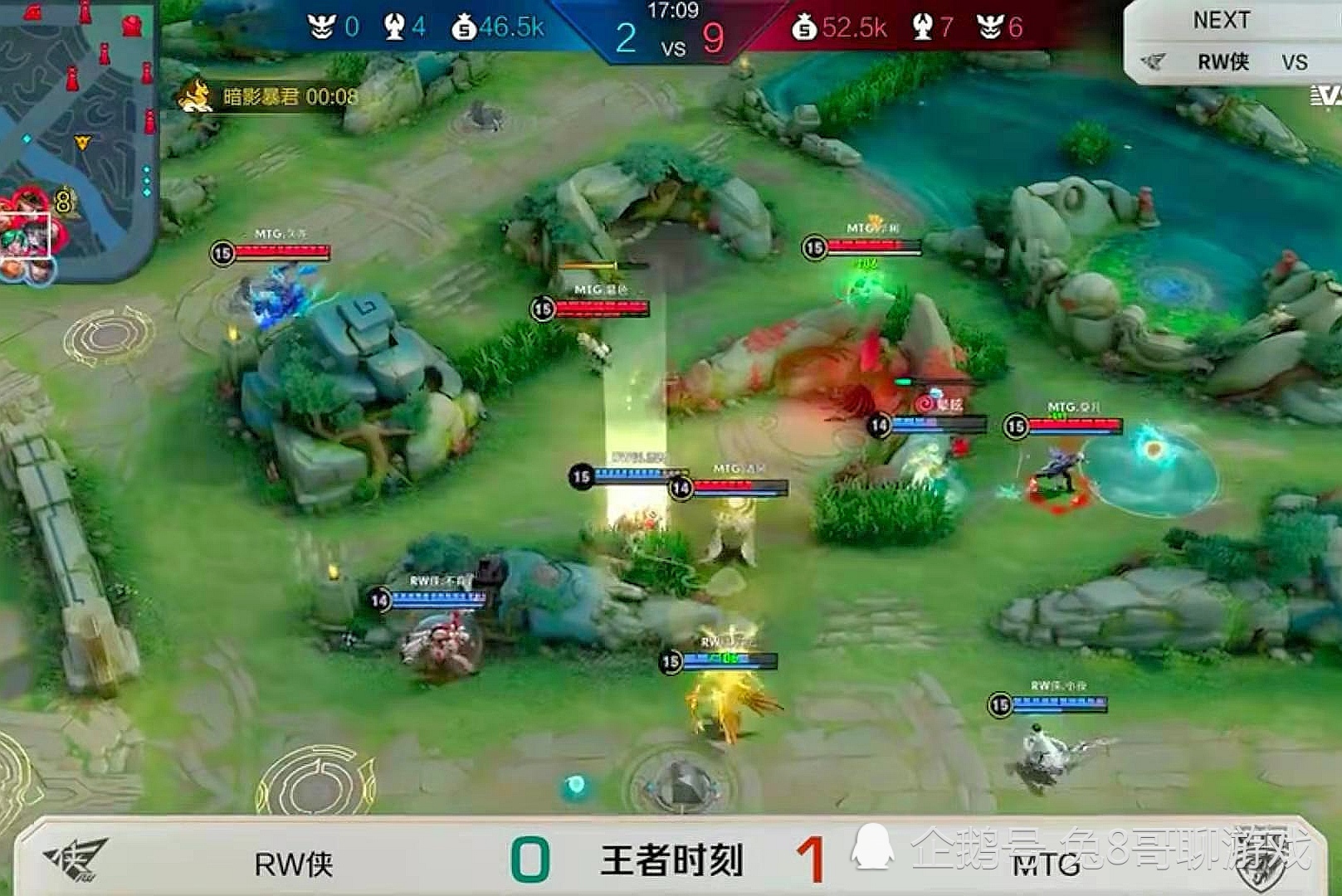 王者世冠：MTG3：1战胜RW侠，为小组出线打下基础，RW侠还有机会