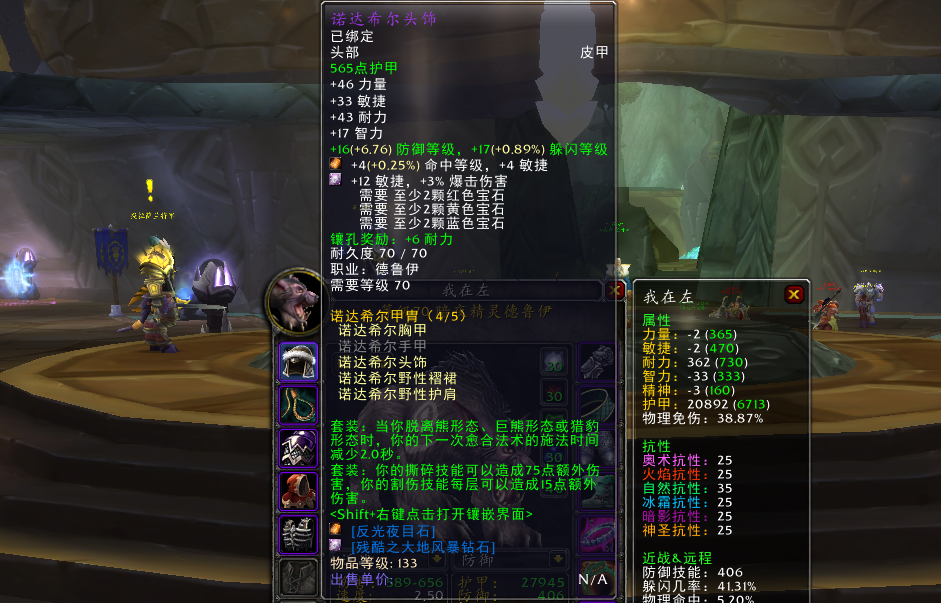 魔兽TBC怀旧服熊T二阶段毕业配装分享，生存与仇恨兼顾