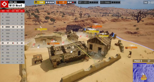 绝地求生PCS5：PeRo首战吃鸡 XDD登顶战神榜，17天命圈被KO引热议