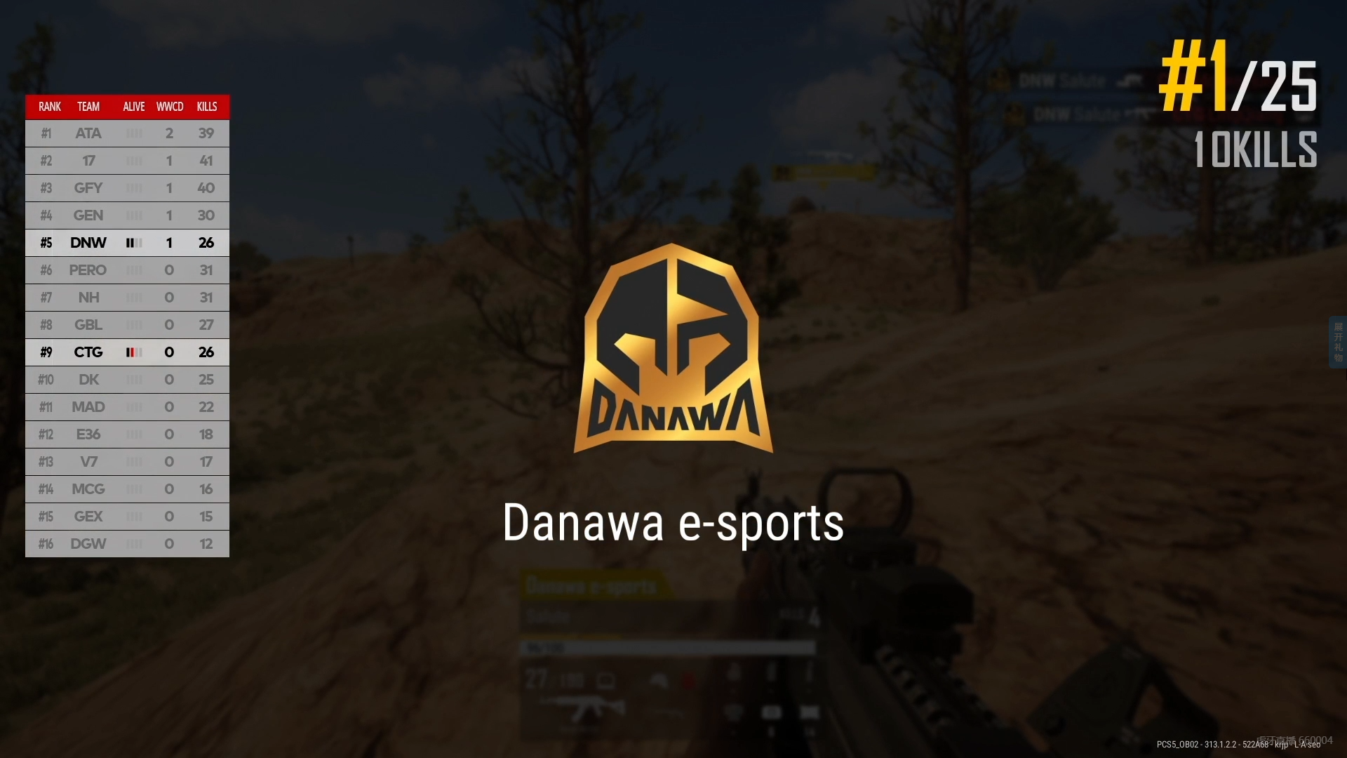 绝地求生：PCL队伍内耗严重，CTG连续两场第二，MCG终于吃到第一鸡