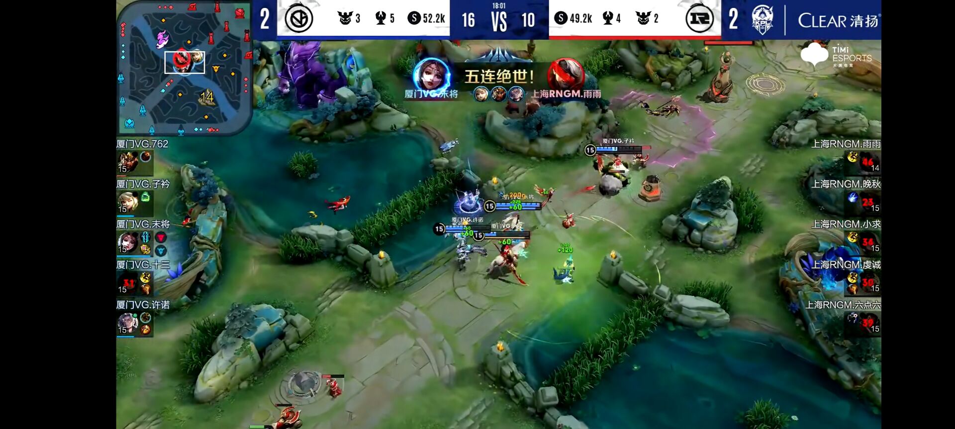 VG3：2战胜RNGM再夺一分，末将五杀貂蝉秀翻全场，同样转型游走，6.6的表现为何远比猫神亮眼