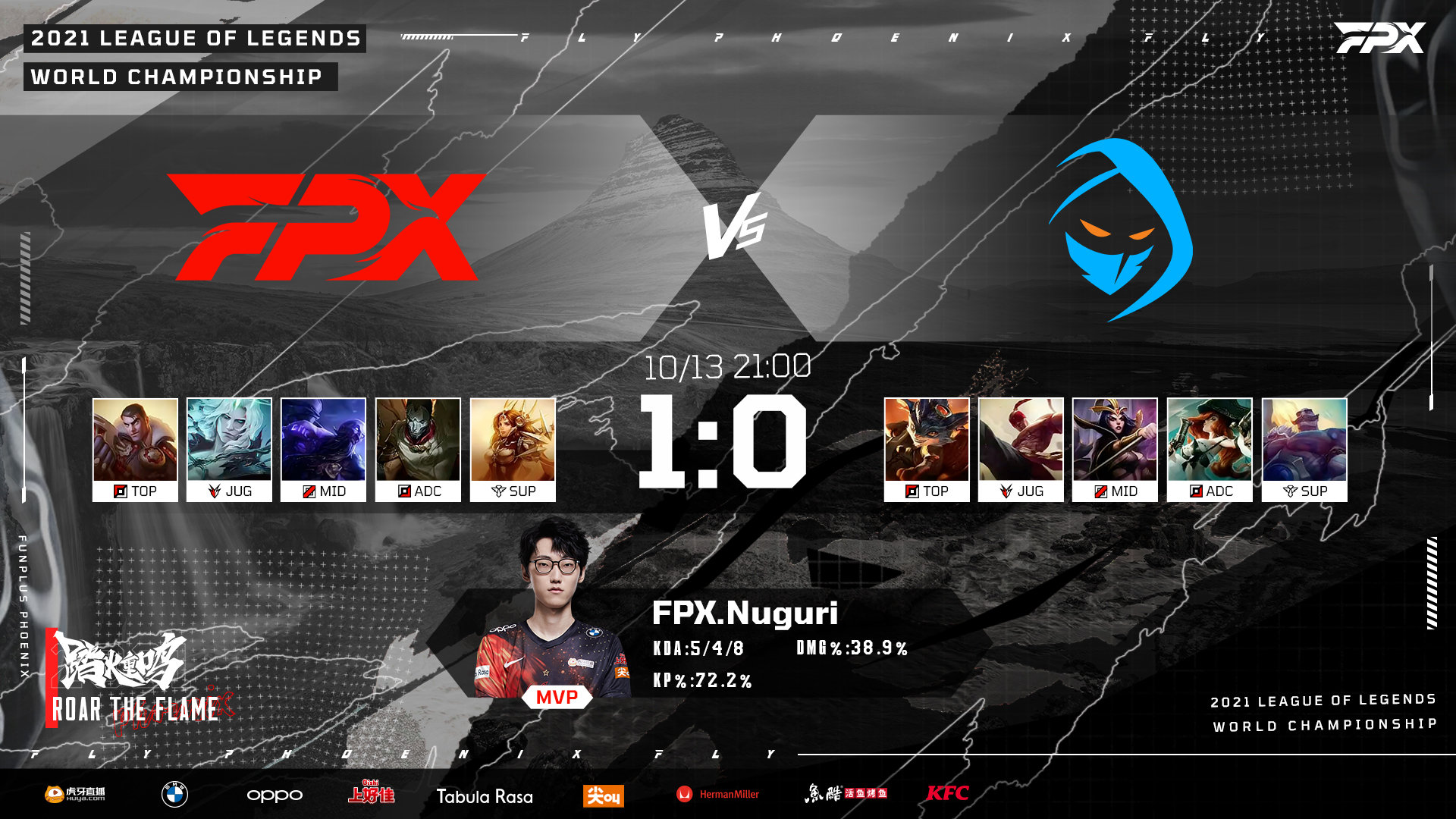 DK你等着！FPX1-0战胜RGE暂列小组第二 中野状态渐佳逐渐回暖