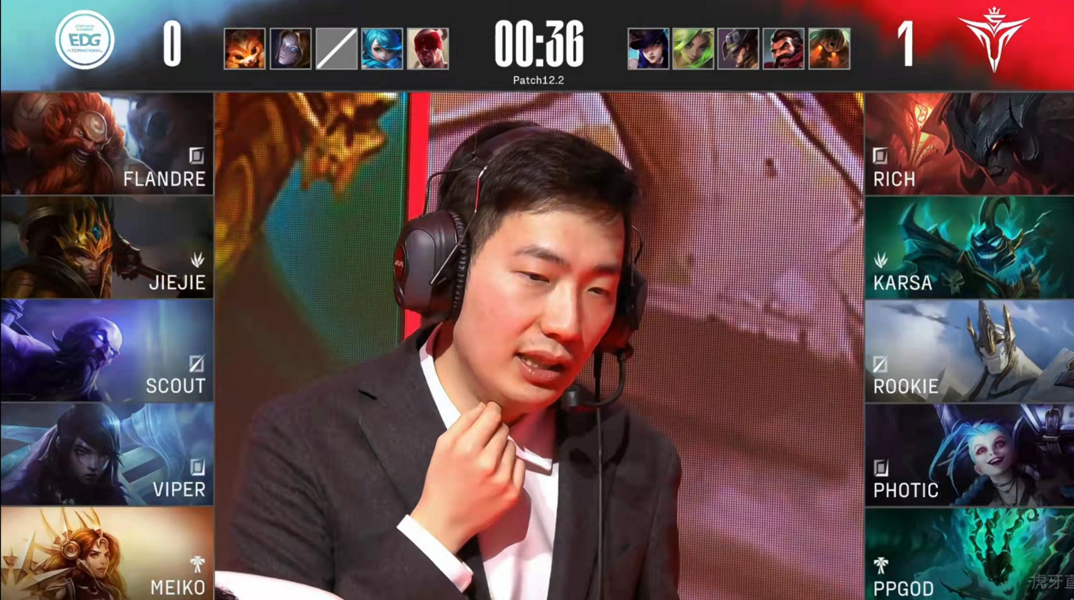 圣枪哥梦回去年春季季后赛，离谱操作惨遭两把爆线，EDG0-2负于V5