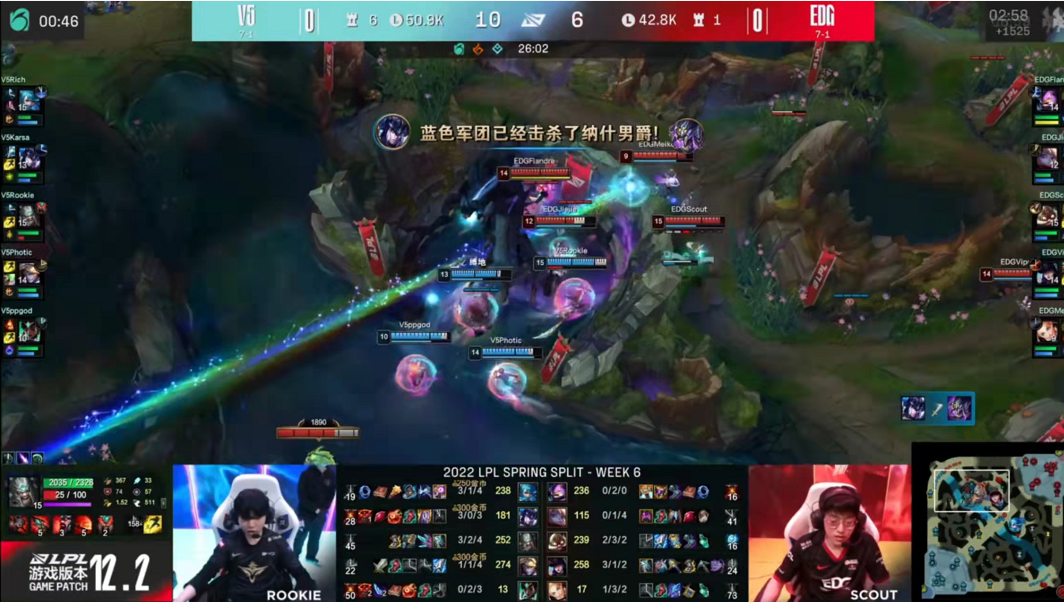 圣枪哥梦回去年春季季后赛，离谱操作惨遭两把爆线，EDG0-2负于V5