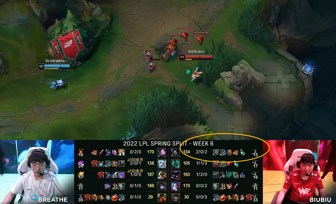 WE不敌BLG再吞连败！Biubiu出装让姿态、宁王直呼抽象