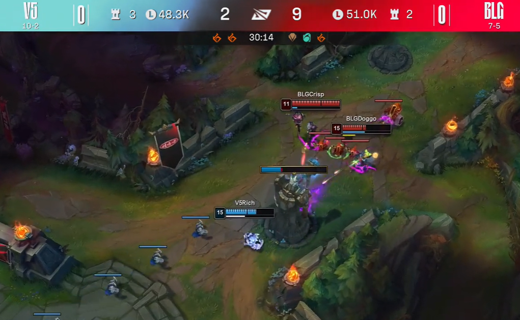 Karsa狗熊决策出错，V5首局惜败BLG，LPL水晶哥吐露心声