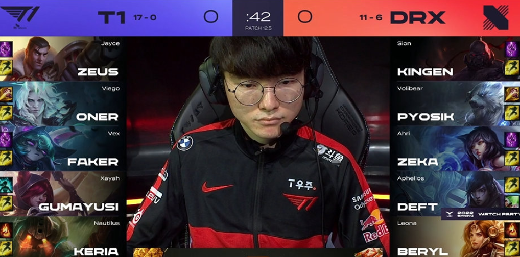 Keria上演经典绕后，T1关键局力克DRX，Faker心愿有望成真