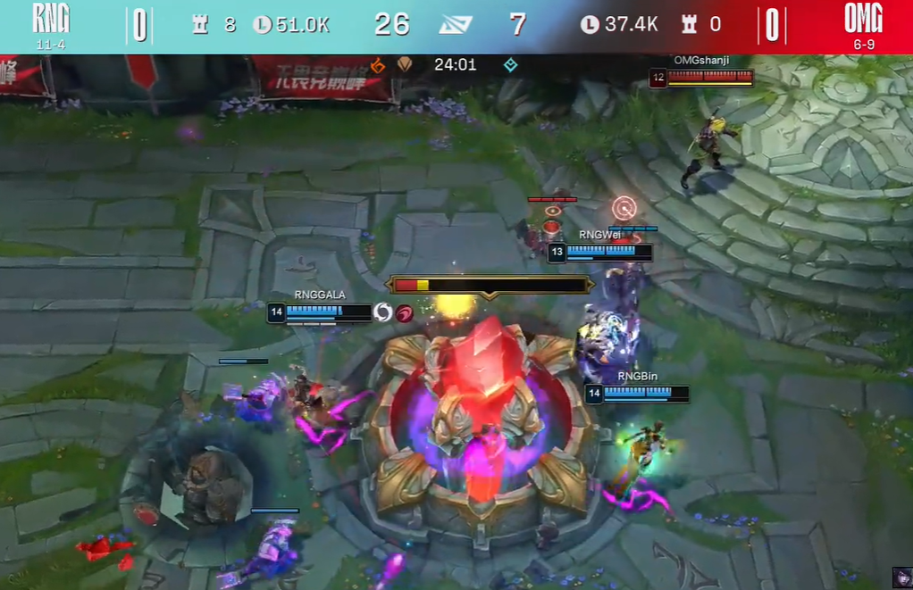 Bin上演名场面，RNG轻松击溃OMG，Creme陷入瓶颈期