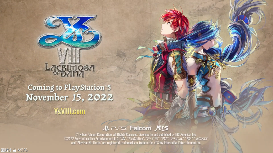 《伊苏8》PS5版将于11月登陆欧美地区 包含PS4/PSV全部服装DLC