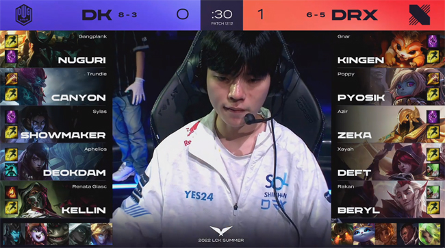 Deft“黑科技”亚索血克老鼠 DRX全盘压制2-1双杀DK
