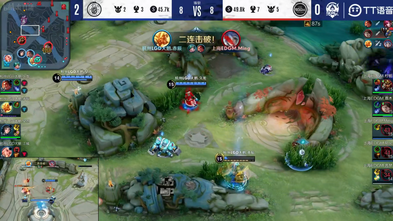 LGD大鹅零封EDG.M，九龙天秀操作把把C，拿下三连MVP