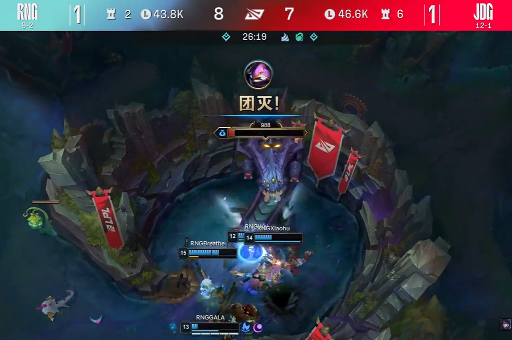 Ming泰坦一击制胜！RNG险胜JDG，米勒盛赞呼吸哥