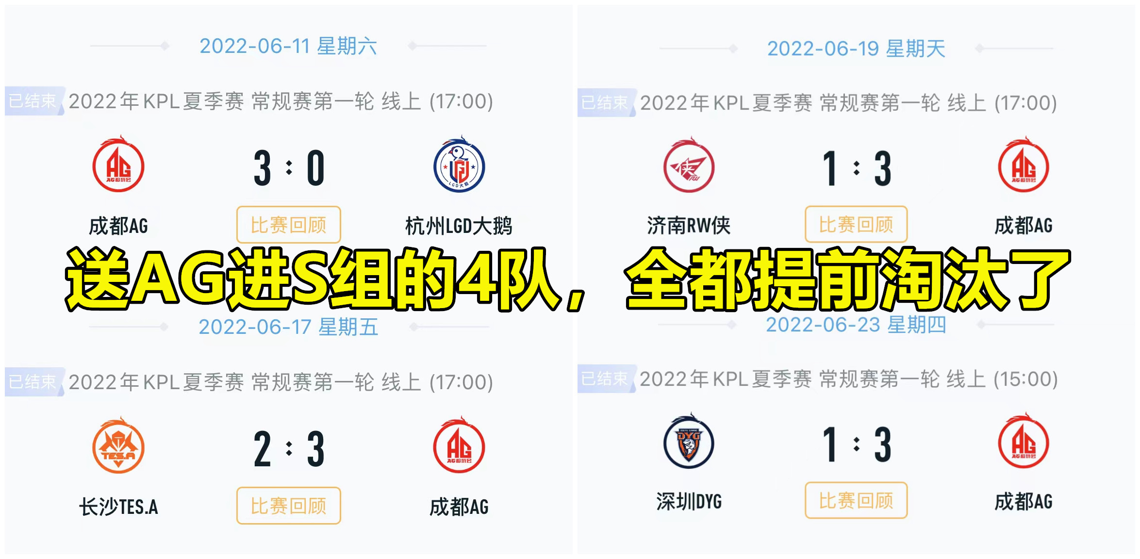 AG在S组能跟estar、WB打满，降级A组后却濒临淘汰，发生了什么？