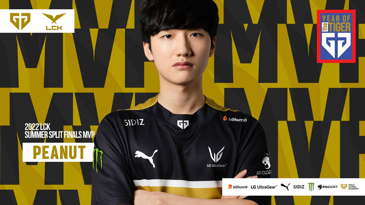 Gen夺冠后，Peanut成为LCK改制后首位在不同战队拿到FMVP的选手