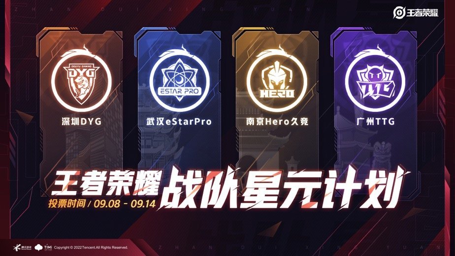 KPL战队星元投票开启，E星并非稳操胜券，TTG和Hero面临分票